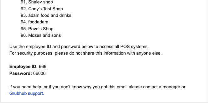 POS Employee Management in Oneview – Grubhub for Campus Guides