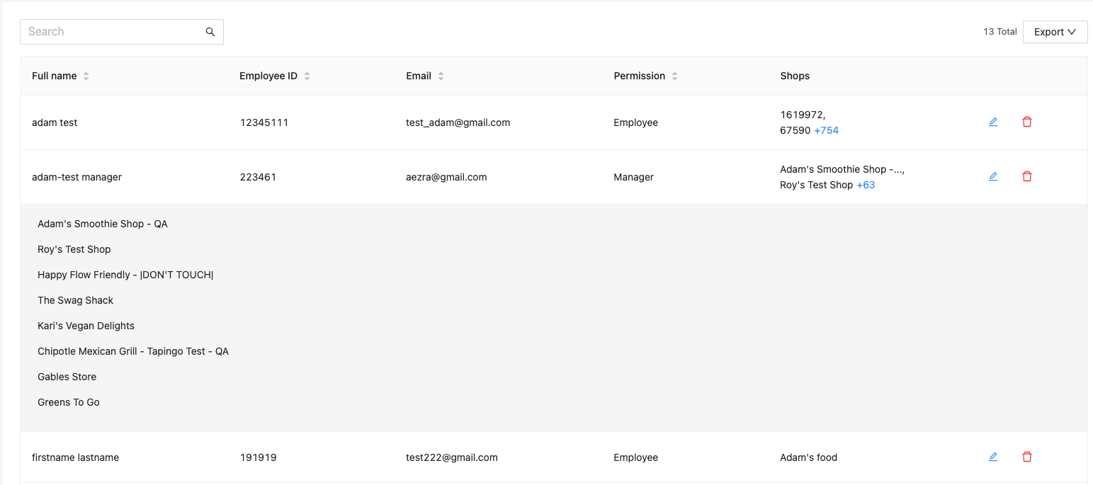 POS Employee Management in Oneview – Grubhub for Campus Guides
